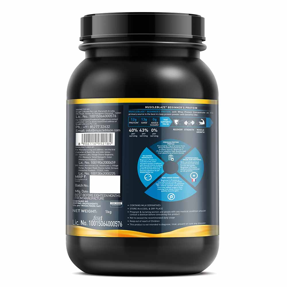 Whey Protein Powder for Beginners (2.2 lb) Magical Mango - MuscleBlaze