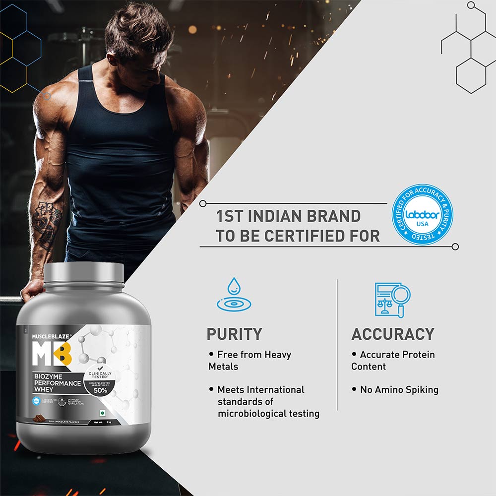 MuscleBlaze Biozyme Performance Whey, 4.4 lb Rich Chocolate online in ...