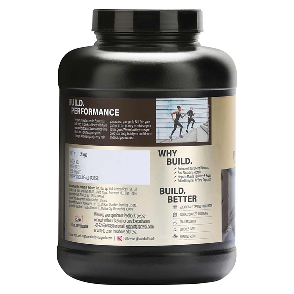 Build 100% Whey Protein, 4.4 lb Swiss Chocolate at Best Price in India ...