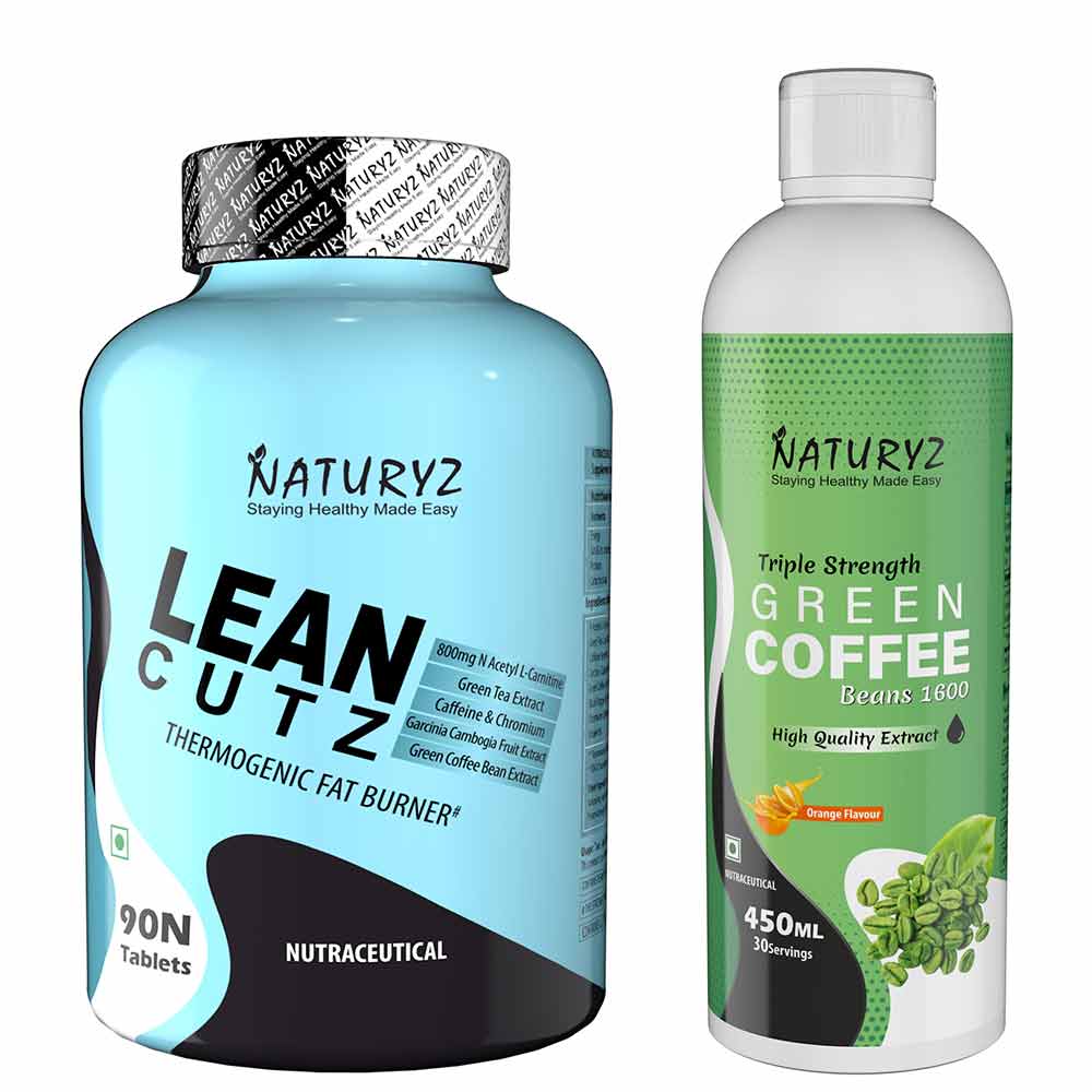 LEAN CUTZ Thermogenic Fat Burner 90 Tablets & Triple Strength Green ...