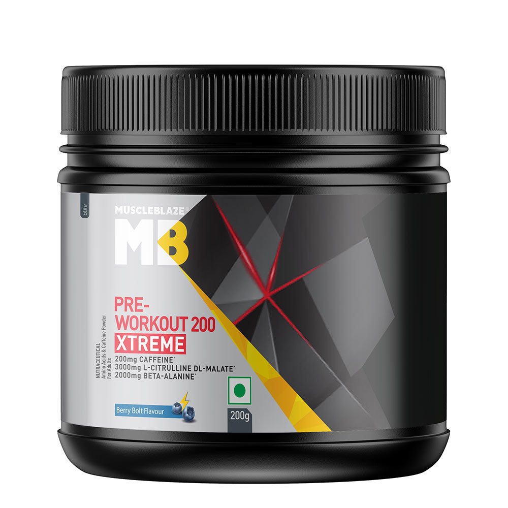 PRE Workout 200 Xtreme at Best Price in India | https://www.muscleblaze.com/