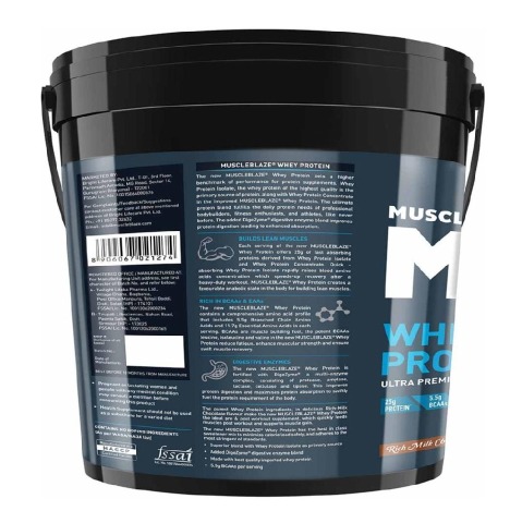 MuscleBlaze Whey Protein with Digestive Enzyme, 4Kg Rich Milk Chocolate