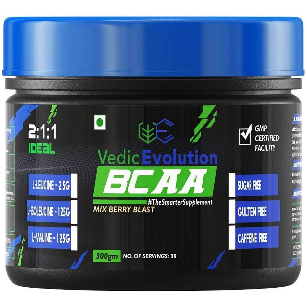 Vedic Evolution BCAA, 0.66 lb 30 Servings Mix Berry Blast at Best Price ...