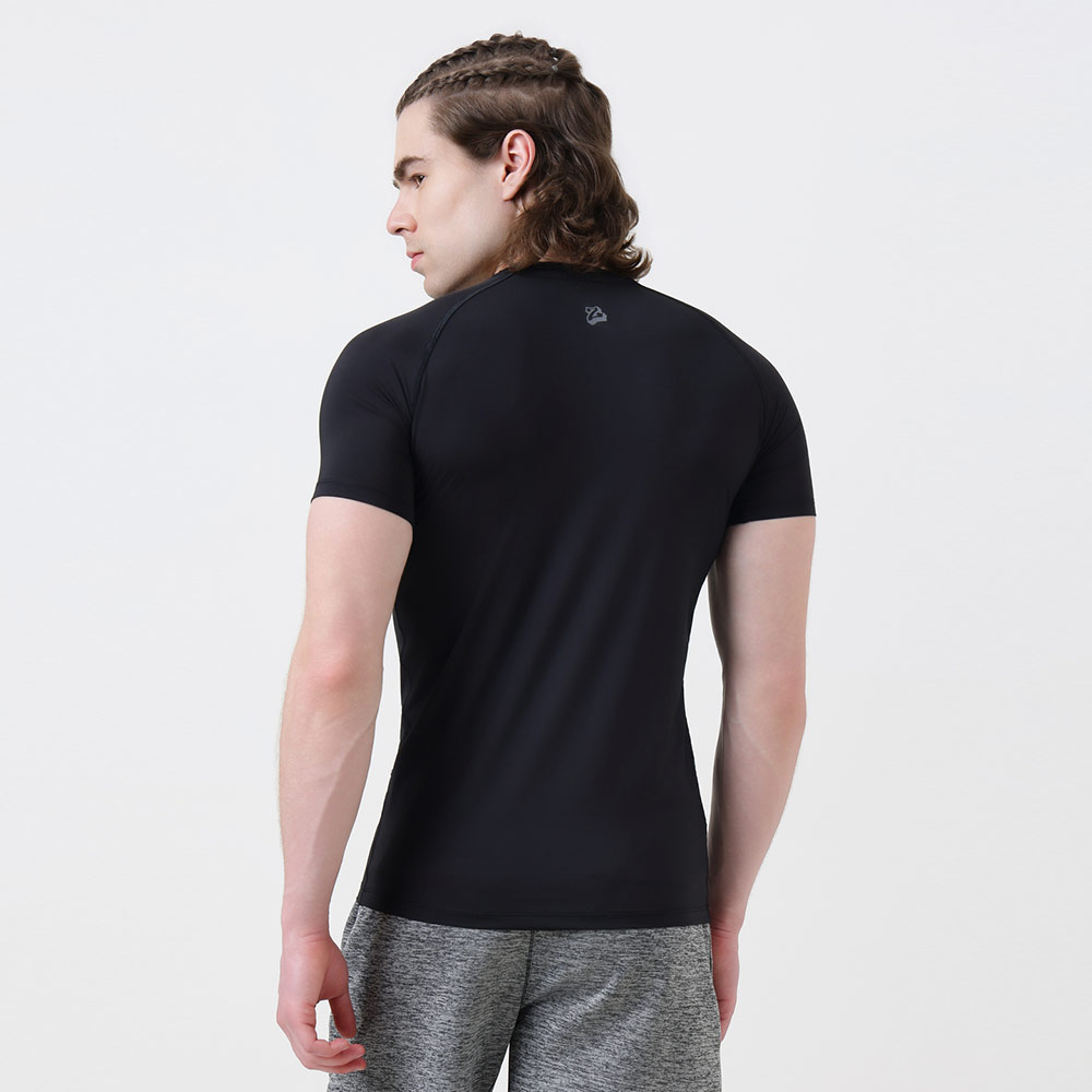 Compression Muscle Tee Half Sleeve Midnight Black • Medium