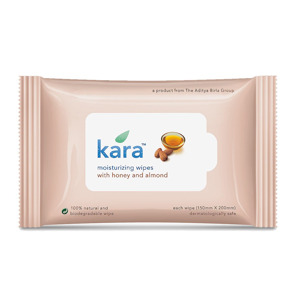 KARA Moisturizing Wipes with Honey & Almond, Moisturizing 210 g at Best ...
